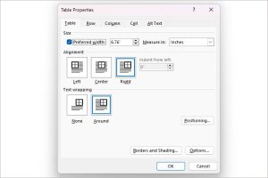 How to Center a Table in Word