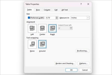 How to Center a Table in Word