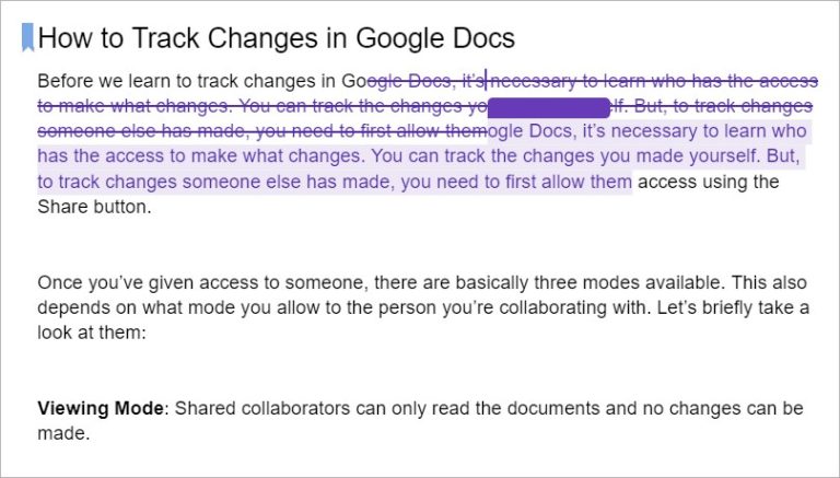 How to Track Changes in Google Docs?