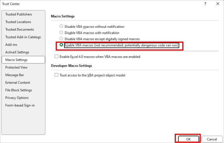 How to Enable Macros in Excel