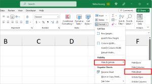 How to Hide or Unhide Excel Sheets