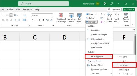How to Hide or Unhide Excel Sheets