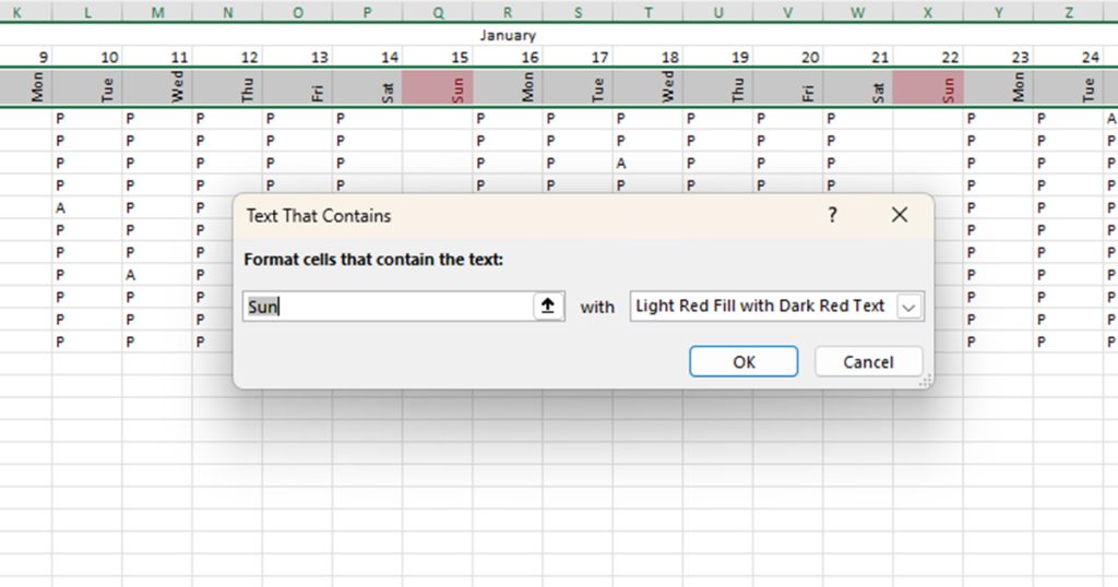How to Make a Monthly Attendance Sheet in Excel with Formula