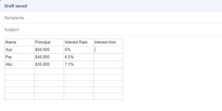 How to Insert a Table in Gmail
