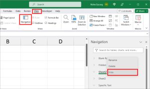 How to Hide or Unhide Excel Sheets