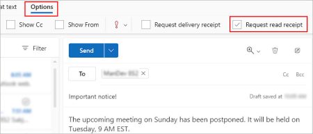 How to Request Read Receipts in Microsoft Outlook