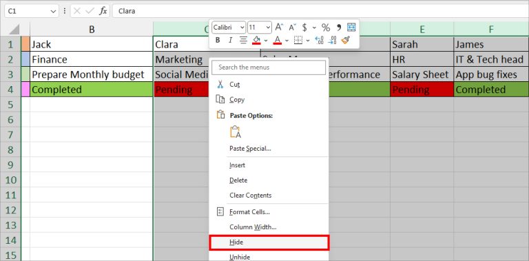 How to Do a Horizontal Filter in Excel