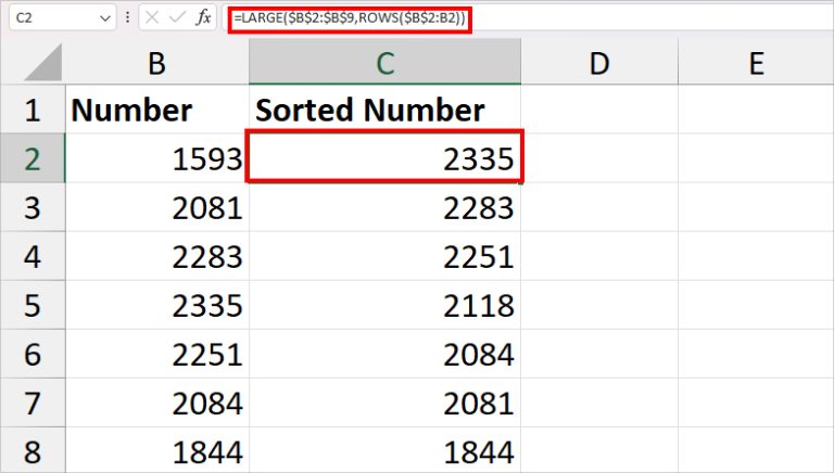 LARGE Function in Excel - A Complete Guide