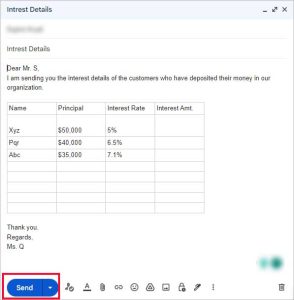 How to Insert a Table in Gmail
