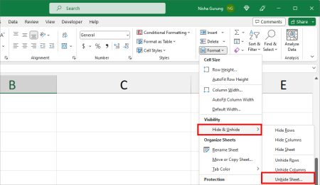 How to Hide or Unhide Excel Sheets