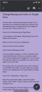 How to Change Background Color on Google Docs