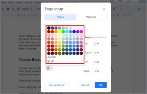How to Change Background Color on Google Docs