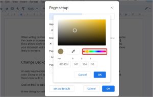 How to Change Background Color on Google Docs