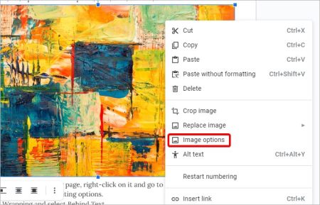 How to Insert Background in Google Docs