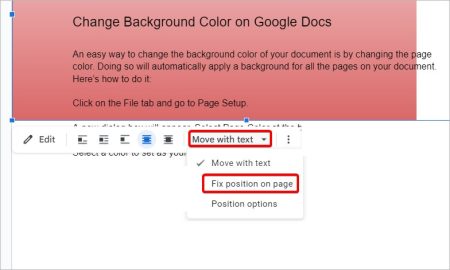 How to Change Background Color on Google Docs