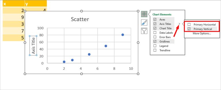 How to Add Axis Titles in Excel