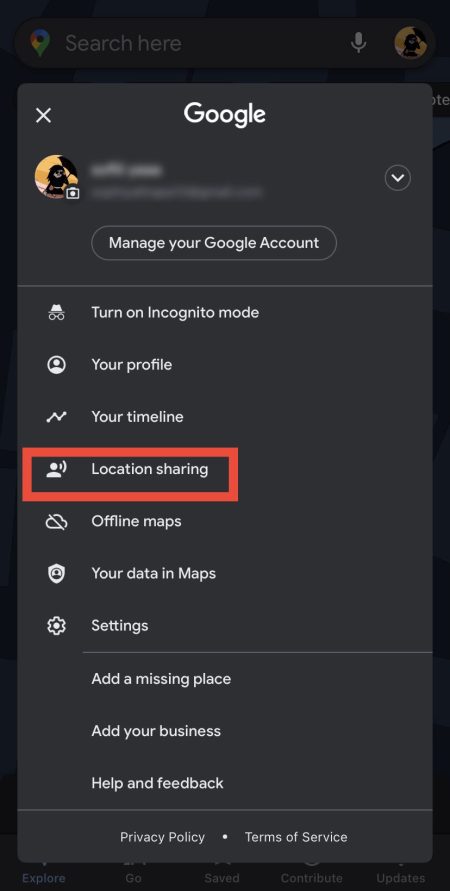 How to Share Live Location on Google Maps