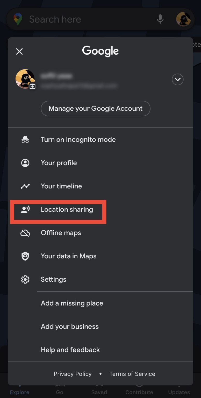 How to Share Live Location on Google Maps