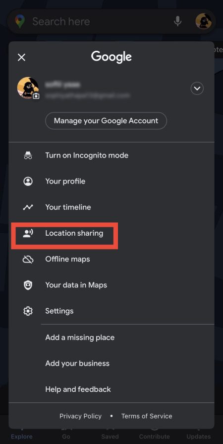How to Share Live Location on Google Maps