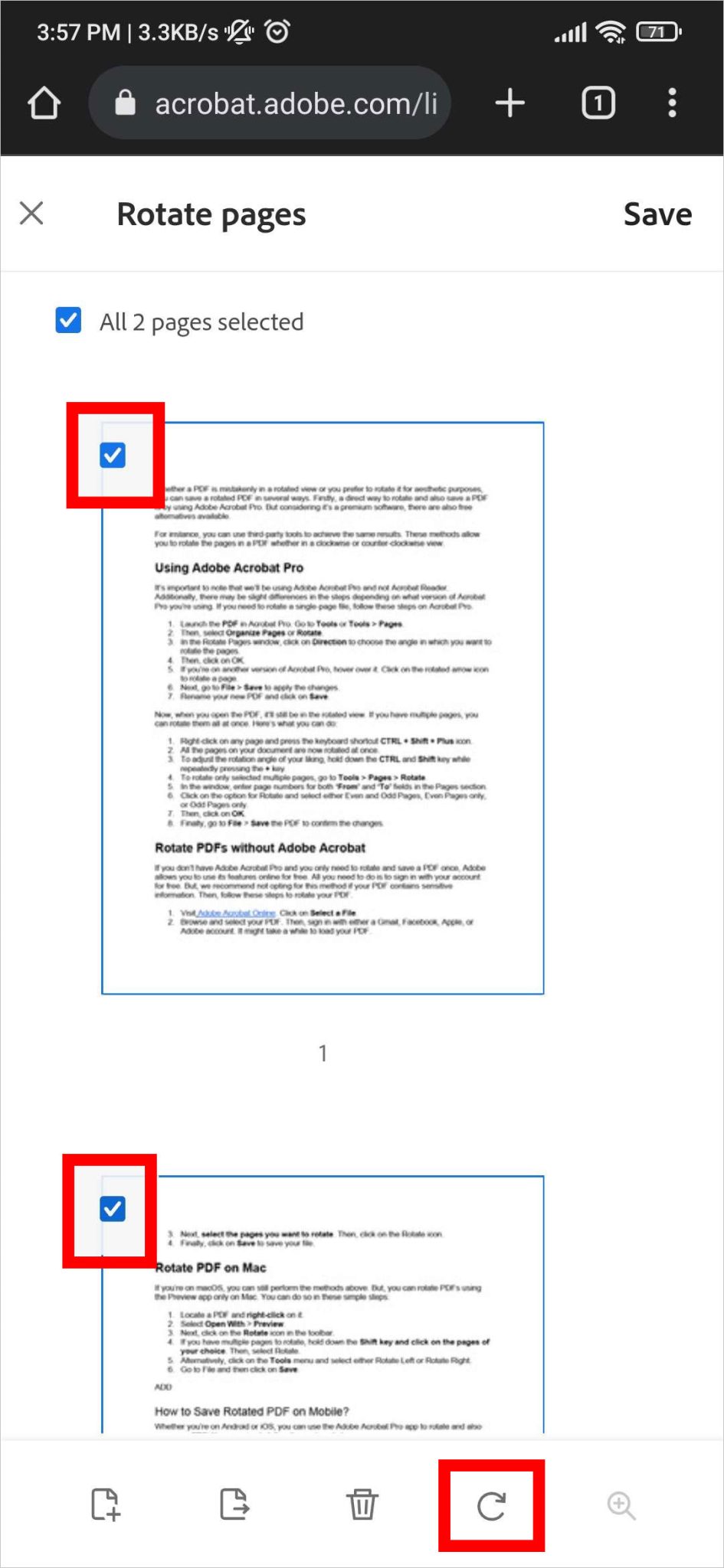 How to Save Rotated PDF