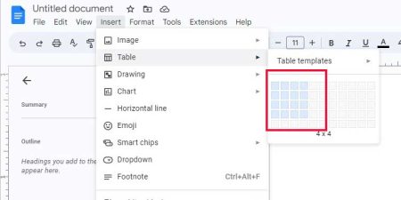 How to Insert a Table in Gmail
