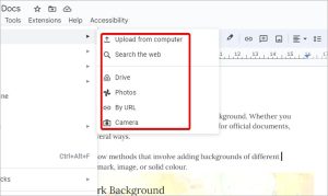 How to Insert Background in Google Docs