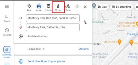 How to Change Google Maps to Walking