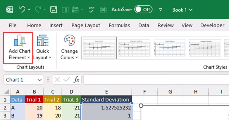 How to Add Error Bars in Excel