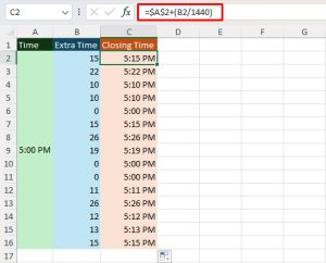 How to Add Minutes to Time in Excel