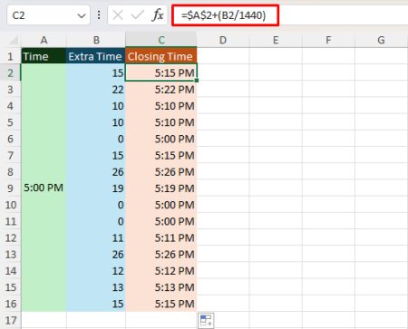 How to Add Minutes to Time in Excel