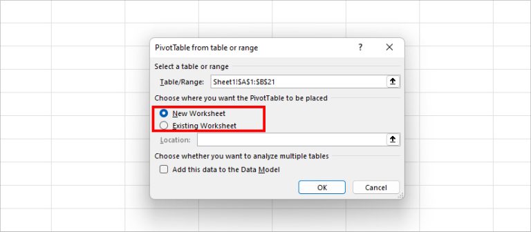 How to Create Cross-tabulation in Excel
