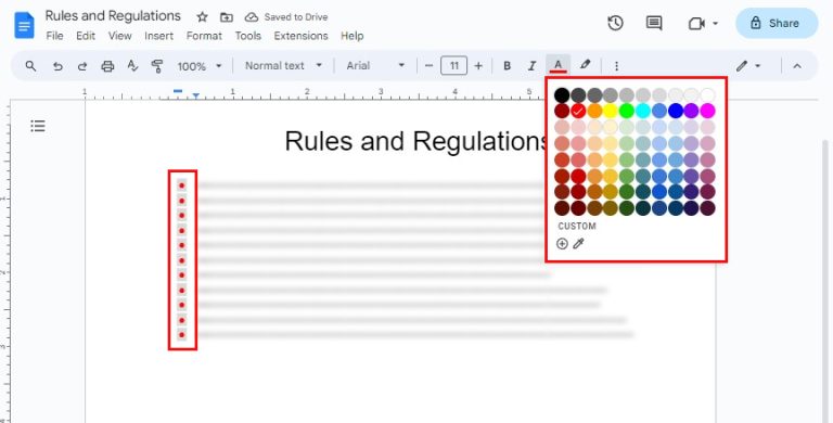 Bullet Points in Google Docs - How to Use them Properly