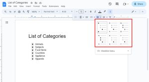 Bullet Points in Google Docs - How to Use them Properly