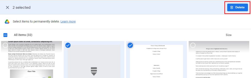 How to Delete Everything in Google Drive