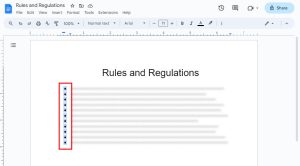 Bullet Points in Google Docs - How to Use them Properly