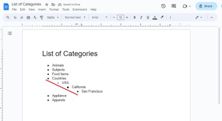 Bullet Points in Google Docs - How to Use them Properly
