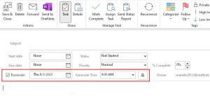 How to Setup Task Reminder on Outlook