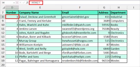 How to Number Rows in Excel