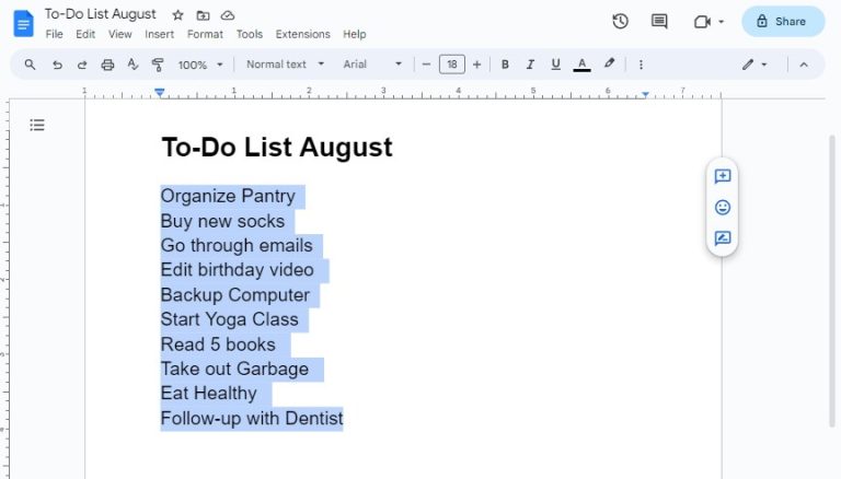 How to Make a Checklist in Google Docs