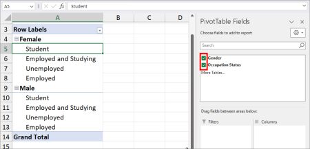 How to Create Cross-tabulation in Excel