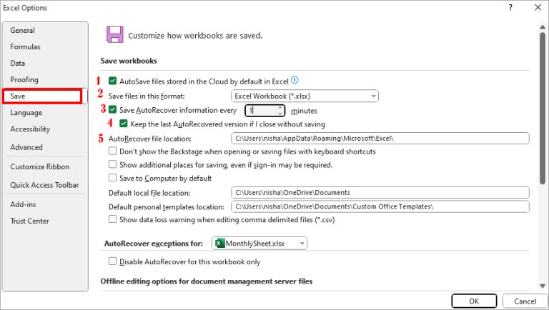 How to Turn on Autosave in Excel