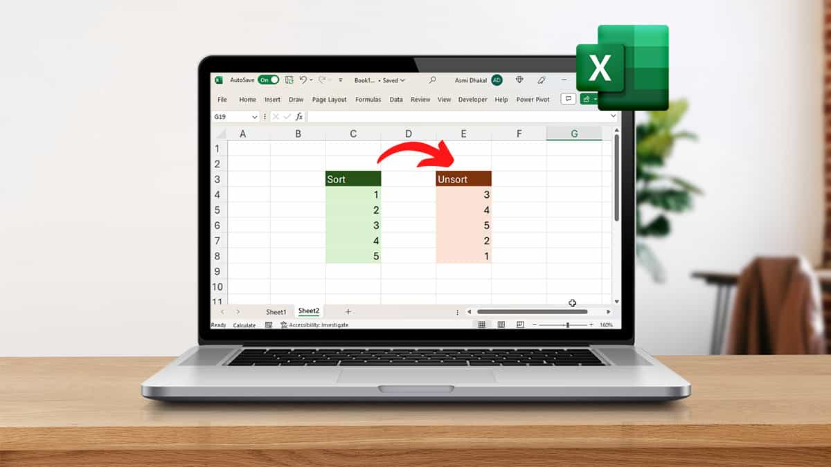 How to Unsort Data in Excel Back to Original