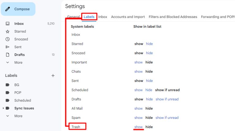 How to Search Trash in Gmail