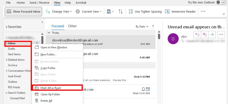 How to Mark All Emails as Read