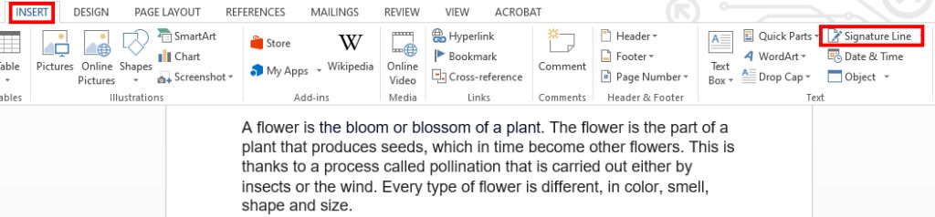 How to Add Signature in Word
