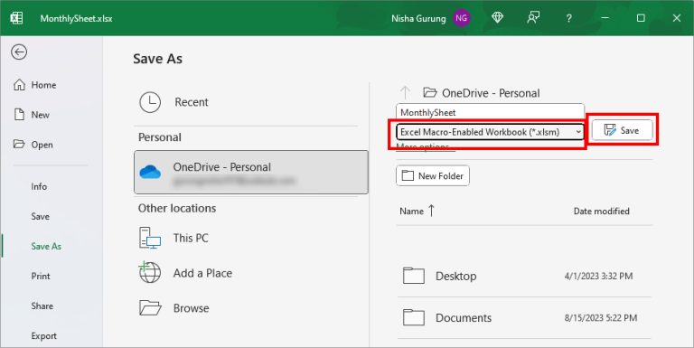 How to Turn on Autosave in Excel