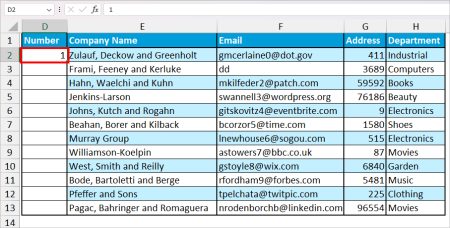 How to Number Rows in Excel
