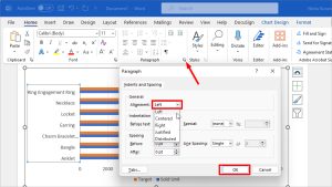 How to Left Align a Chart in Excel