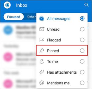 How to Pin Email in Outlook