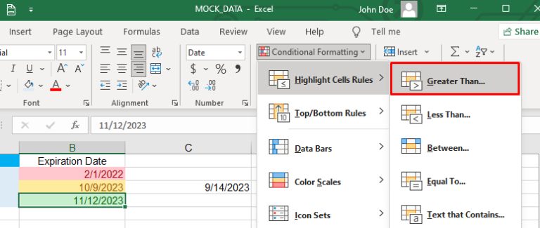 How to Apply Conditional Formatting Based on a Date
